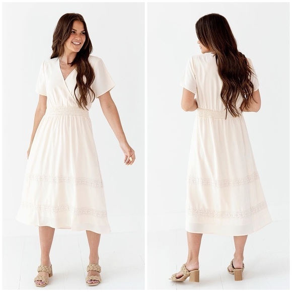 tea n rose | Dresses | Tea N Rose Ellie Dress In Cream | Poshmark